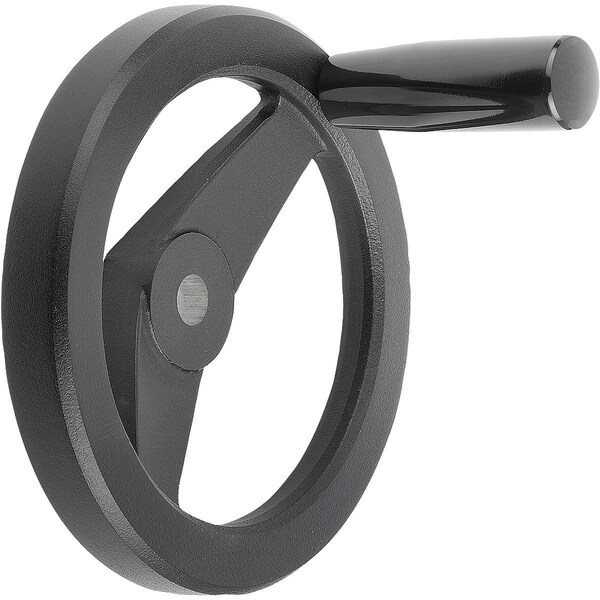 Kipp 2-Spoke Handwheel D1=200 Reamed Hole D2=20H7, Aluminum, Black ...