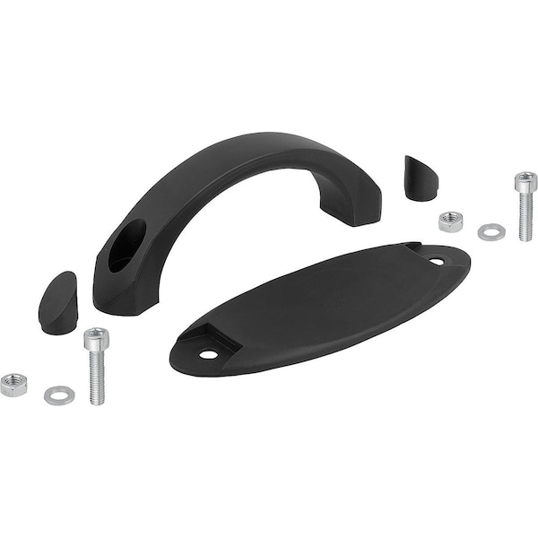 Kipp Arch Pull Handle W. Cover Cap, Form:A Thermoplastic K0193.114008 ...