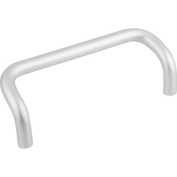 Kipp Pull Handle Angled A=120, L=130, H=45, Aluminum Natural Anodized ...