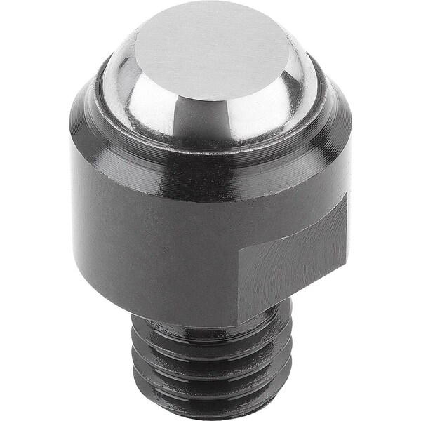 Kipp Self-Aligning Pads M08 D1=13, Form:C Carbon Steel, Comp:Ball ...