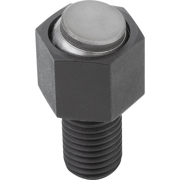 Kipp Self-Aligning Pads W O-Ring, Form:E Carbon Steel, Interchangable ...