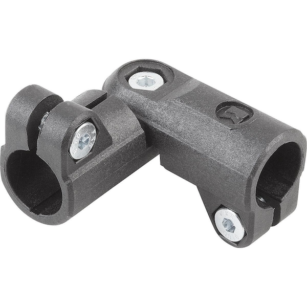 Kipp Tube Clamp 2-Way Hinge Thermoplastic, For Rnd. Tubes, Comp:Steel ...
