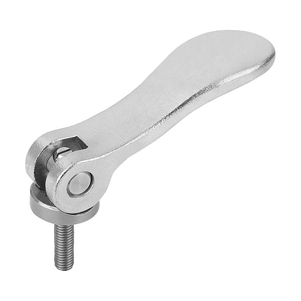Kipp Cam levers, stainless, with external thread; thrust washer ...