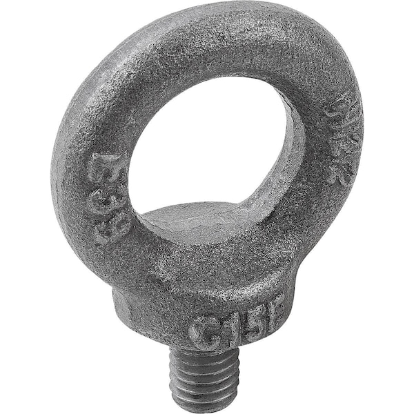 Kipp Eye Bolt With Shoulder, M10, 17 mm Shank, 25 mm ID, Steel, Bright ...