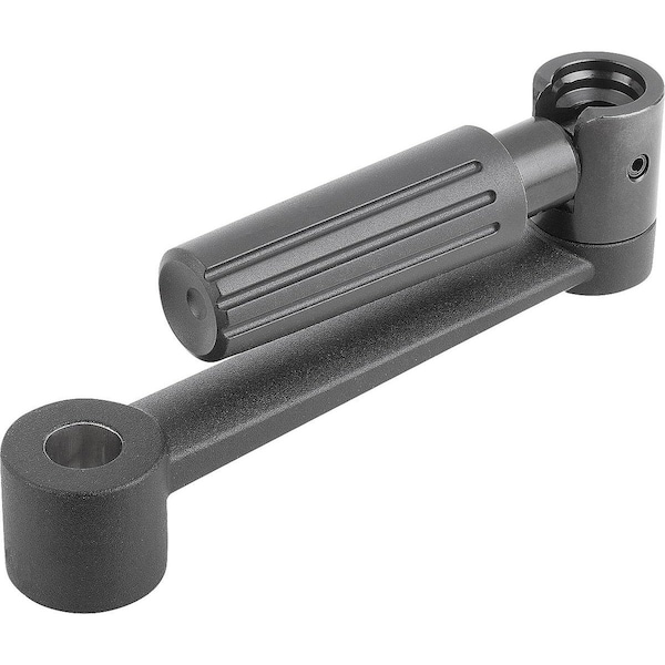 Kipp Crank Handle, Cylindrical Grip Fold-Down Sim To DIN 469 Size:1 ...