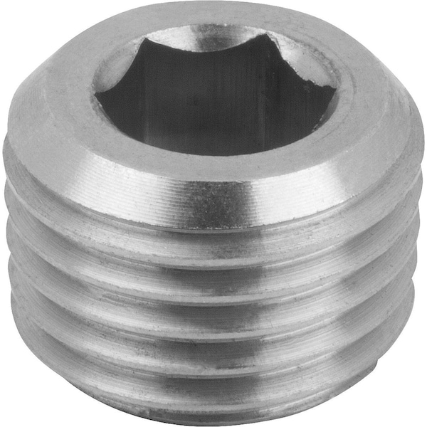 Kipp Screw Plug DIN906 Without Vent, M10X1, Sw=5, Form:A, Stainless ...