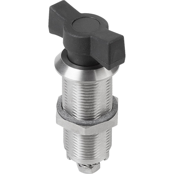 Kipp Quarter-Turn Lock Extended Housing, H=30, D=28, Stainless Steel ...