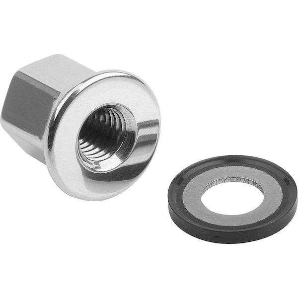 Kipp Cap Nut, M4, 316 Stainless steel, Polished, 9 mm H K1594.041 | Zoro