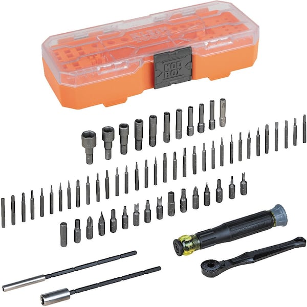 Klein Tools Precision Ratchet and Driver System, 64-Piece 32787 | Zoro