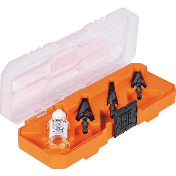 Klein Tools Premium All Purpose Quick Release Step Bit Kit, 3 Piece ...