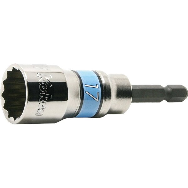 Ko-Ken Long Socket 17mm 12 Point 77mm 1/4 Hex Drive BD014SE-17 | Zoro