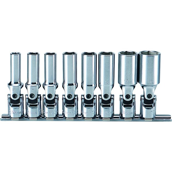 Ko-Ken Universal Socket set 8mm-19mm 6 Point 200mm 8 pieces 3/8 Sq ...