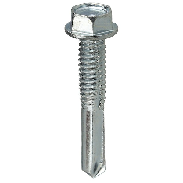Dottie Self-Drilling Screw, #12-14 x 1/2 in, Zinc Plated Steel Flange ...