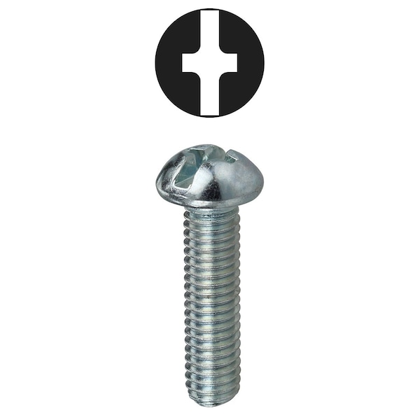 Dottie #6-32 x Phillips/Slotted Round Machine Screw Kit, Zinc Plated ...