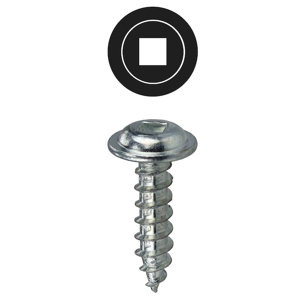 Dottie Sheet Metal Screw, #10 x 1-1/4 in, Zinc Plated Steel Wafer Head ...
