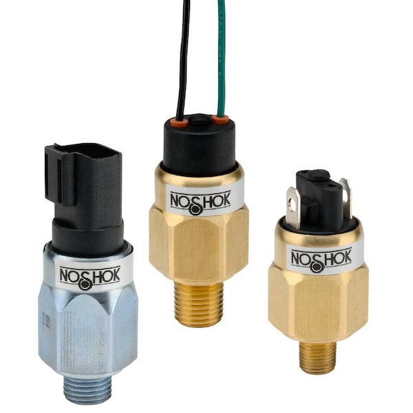 Noshok Pressure Switch, SPST-NC, 1/8" NPT, Steel 100H-2-1-300/2500-99 ...