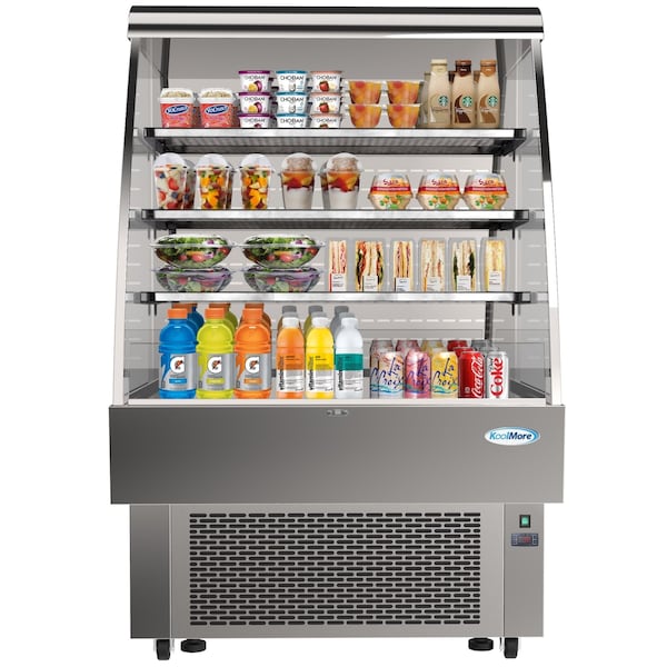Koolmore Open Air Merchandiser Grab and Go Refrigerator with LED ...