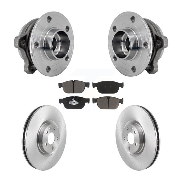 Transit Auto Front Hub Bearing Disc Brake Rotor Pads Kit For Volvo XC90 ...