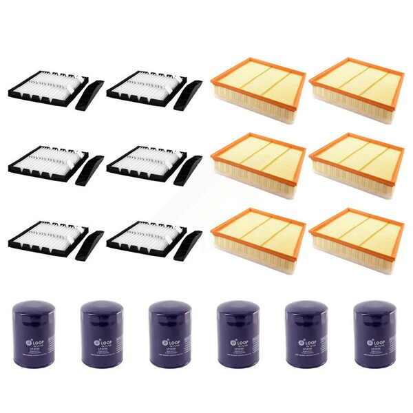 Pur 6X Air + 6X Cabin + 6X Engine Oil Filter 18 Total Kit For Chevrolet ...
