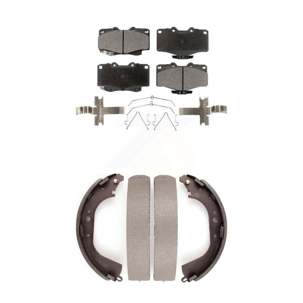 Transit Auto Front Rear Ceramic Brake Pads And Drum Shoes Kit For ...