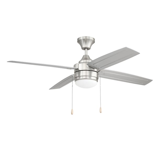 Litex Industries 52 in Brushed Nickel Finish Ceiling Fan Includes ...