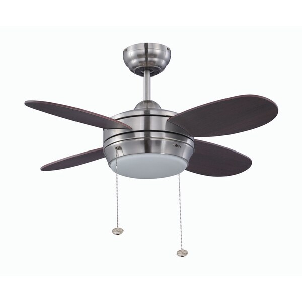 Litex Industries 36" Brushed Nickel Finish Ceiling Fan Includes Blades ...