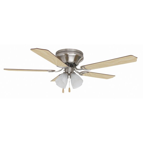 Litex Industries 52" Brushed Nickel Finish Ceiling Fan Includes Blades ...