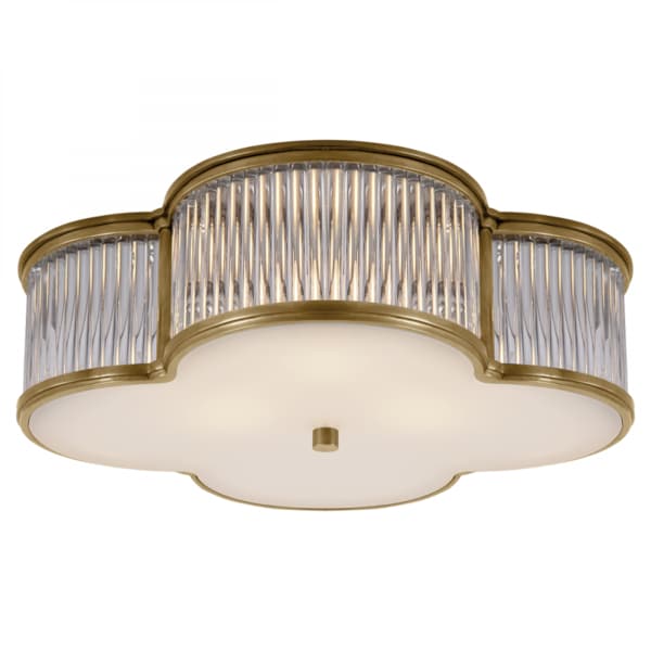 Visual Comfort Basil 17" Flush Mount in Natural Brass and C AH 4015NB ...