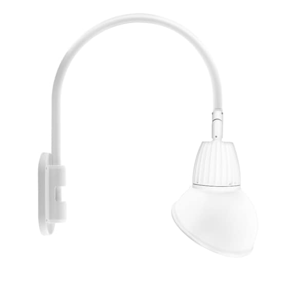 Rab GOOSENECK STYLE4 13W NEUTRAL LED 11" ANGLED DOME SHADE WH ...