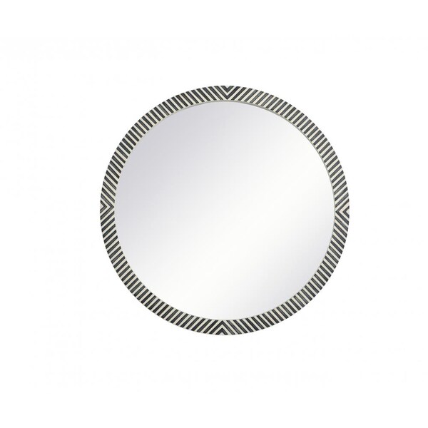 Elegant Lighting Round mirror 48 inch in Chevron MR54848 | Zoro
