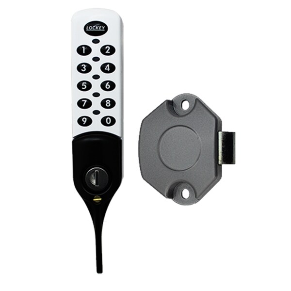 Lockeyusa Electronic Cabinet Lock, ADA Lever, Latch, EC782, White ...