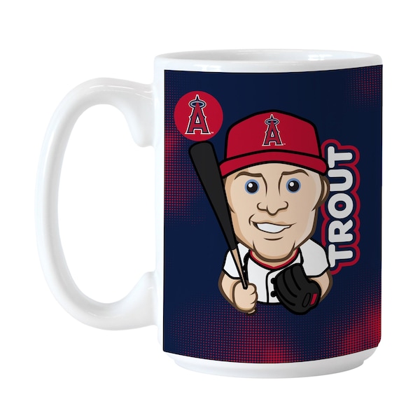 Logo Brands LA Angels Mike Trout Caricature 15oz Sublimated Mug 501P ...
