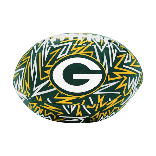 Logo Brands Green Bay Packers Graffiti Micro Soft Football 612-93MCS-R1 ...