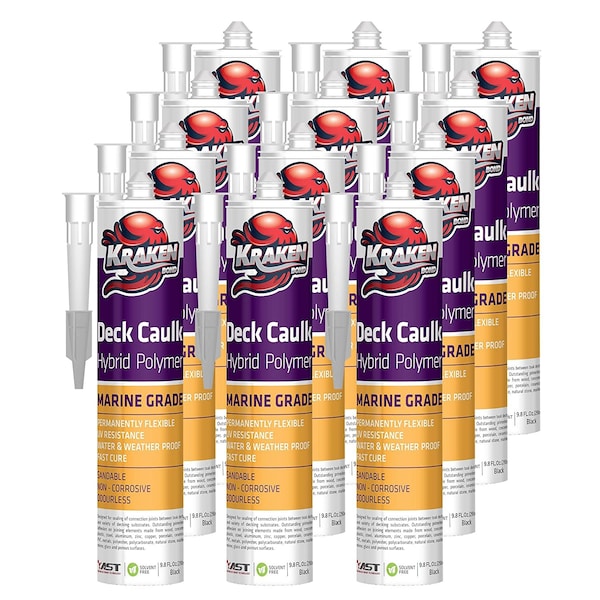 Krakenbond Krakenbond Deck Caulk - Hybrid Polymer Sealant - All Purpose ...