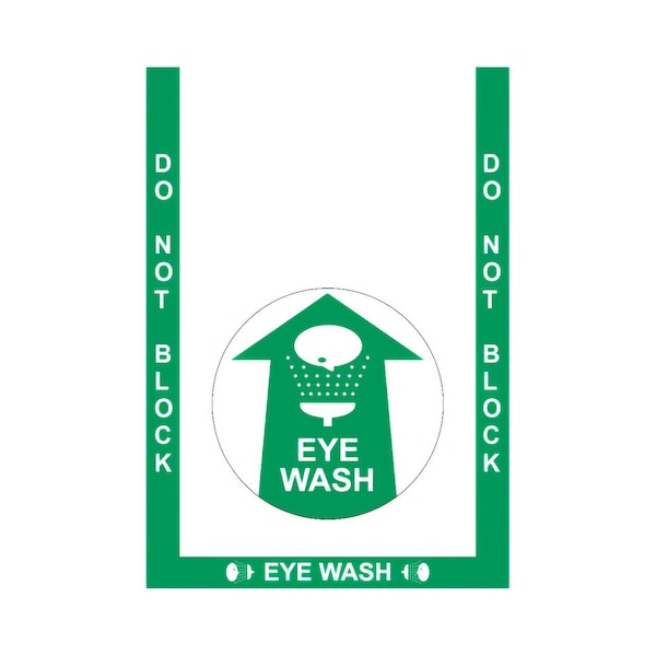 Superior Mark Floor Marking Kit, Eye Wash Kit, Vinyl IN-40-3441I-V | Zoro