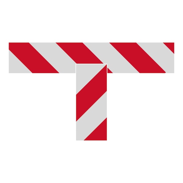 Superior Mark Floor Markings, Ts, 2in, Red/White Hazard Stripe IN-40 ...