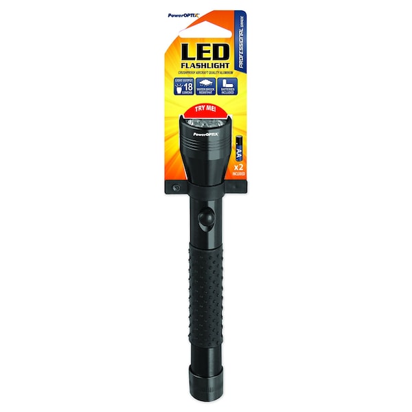 Poweroptix Flashlight 4 LED 2AA - Black 032-60201 | Zoro