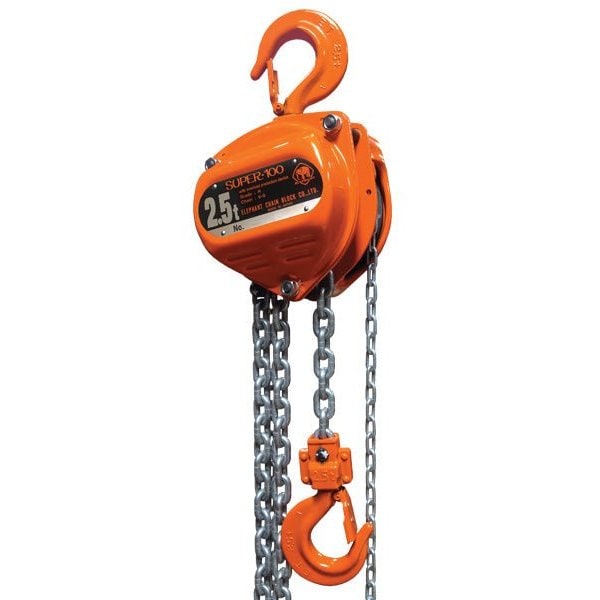 Super 100 1 ton Hand Chain Hoist, Elephant , 15' Lift H100-1-15 | Zoro
