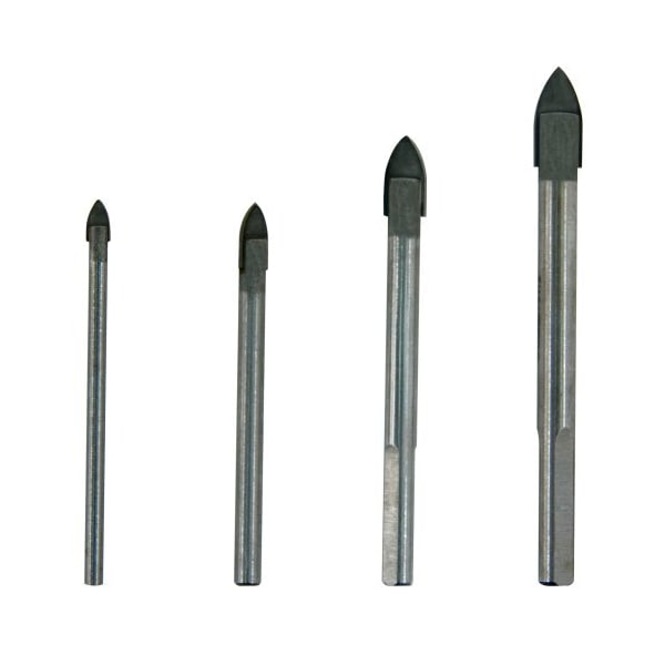 Mibro 4-Piece Industrial Carbide Glass and Tile Drill Bit Set 456831 | Zoro