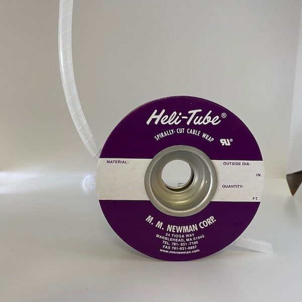 Heli-Tube Forward Cut Cable Sleeve, 0.271 in Inside Dia., 3/8 in to 4 ...