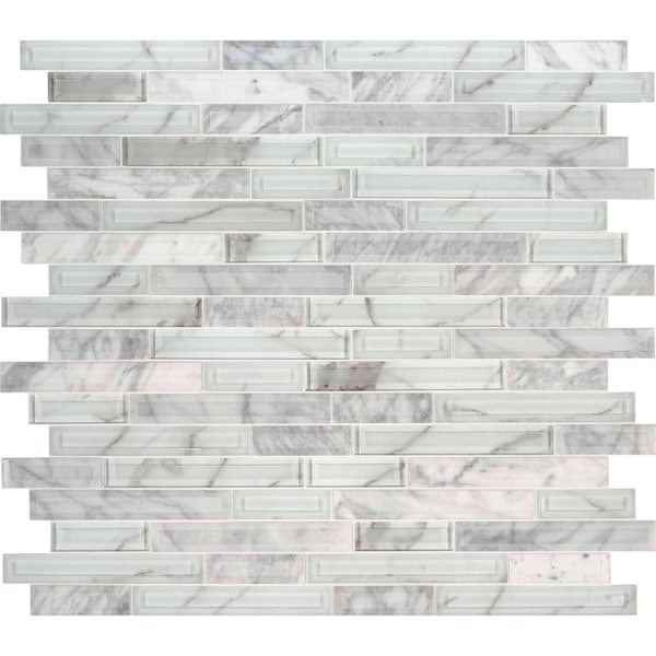 Ackland Dravyn Frosted Stravine Interlocking 11 in. x 12 in. Mixed ...