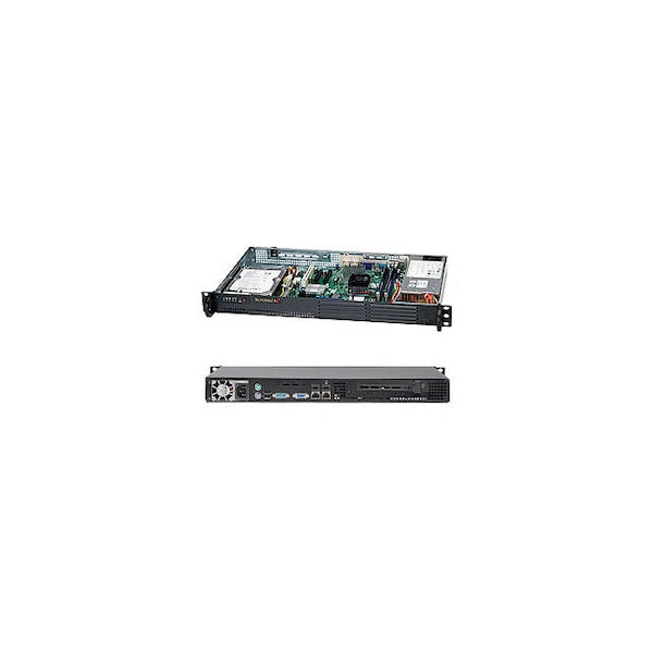 Supermicro 200W Mini 1U Rackmount Server Chassis (Black), CSE-502L-200B ...