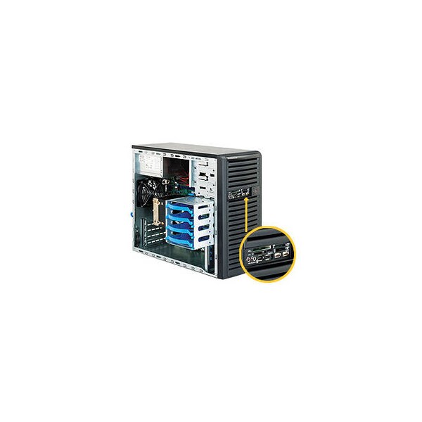 Supermicro SuperChassis 300W Mini Tower Workstation Chassis (Black) CSE ...