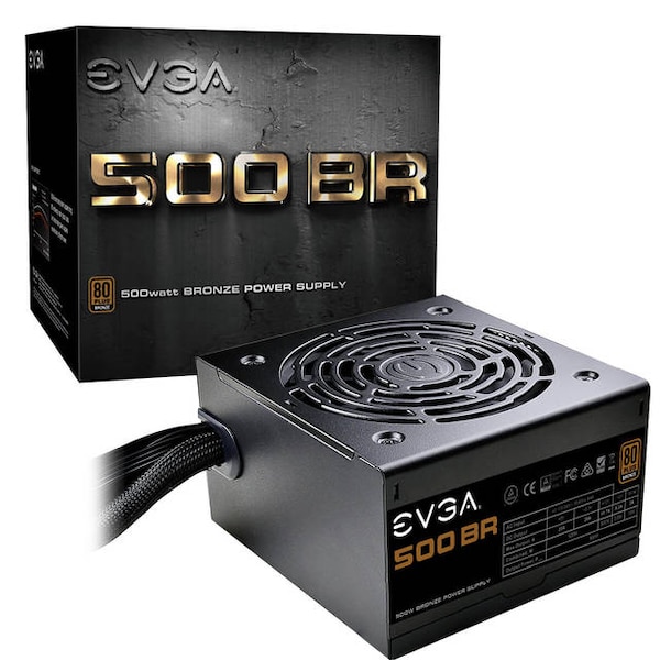 Evga 500 BR 500W 80 Plus Bronze ATX12V & EPS12V Power Supply 100-BR ...