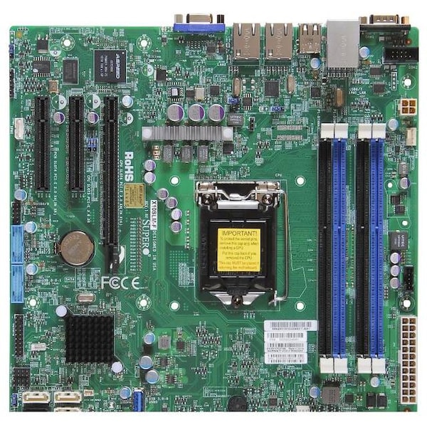 Supermicro X10SLM-F-B LGA1150/Intel C224 PCH/DDR3/SATA3&USB3.0/V&2GbE ...