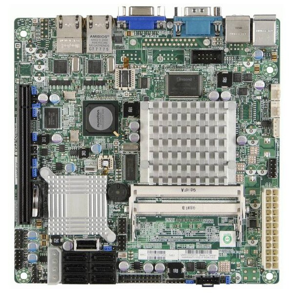 Supermicro Atom Dual-Core D510/Intel 945GC/RAID/V&2GbE/Mini-ITX X7SPA ...