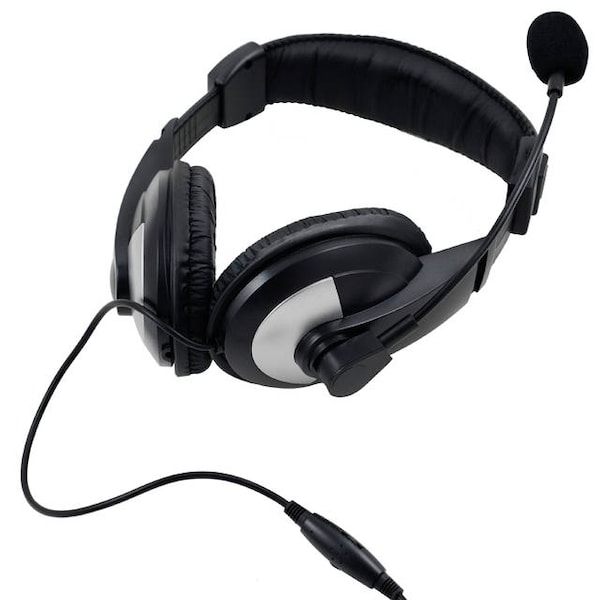 Imicro Wired 3.5mm Leather Headset w/ Microphone IM750BM | Zoro
