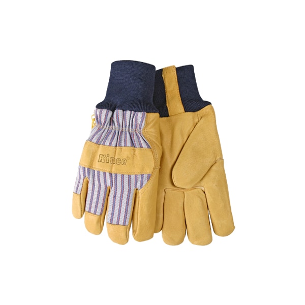 Kinco 1927Kw Lined Grain Pigskin Leather Palm Gloves With Knit Wrist ...