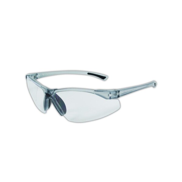 Delta Plus Safety Read. Glasses W/Grey Polycarb.Frame, Clear Polycarb ...