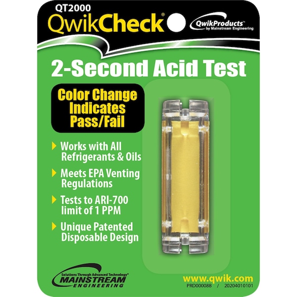 Qwikproducts QwikCheck Acid Test Kit QT2000 | Zoro